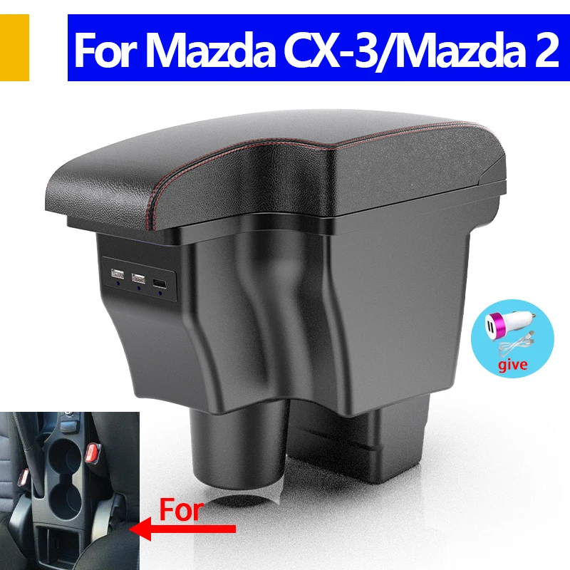 For Mazda CX-3 Armrest box Retrofit For Mazda 2 skyactiv version cx3 CX ...