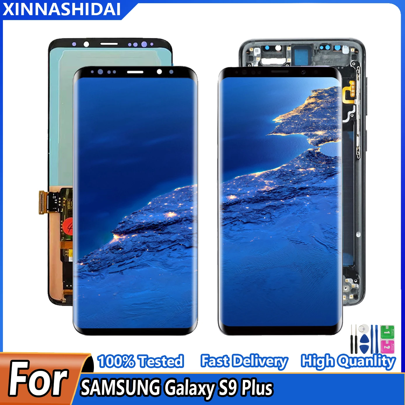 100-testado-novo-oled-para-samsung-galaxy-s9-mais-display-lcd-de-toque ...