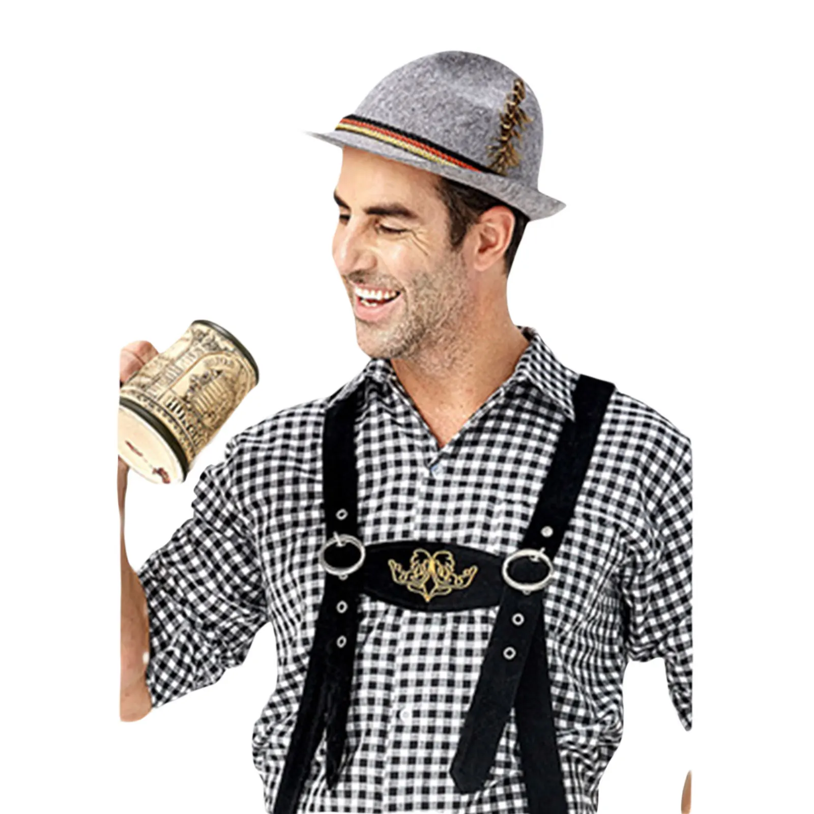 German-Oktoberfest-Fedora-Unisex-Panama-Jazz-Feather-Felt-Hat-Munich ...