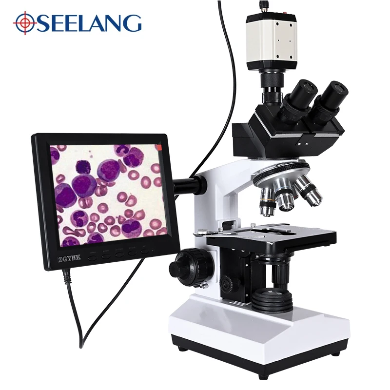 zoom 2500X Professional Lab biological HD trinocular microscope