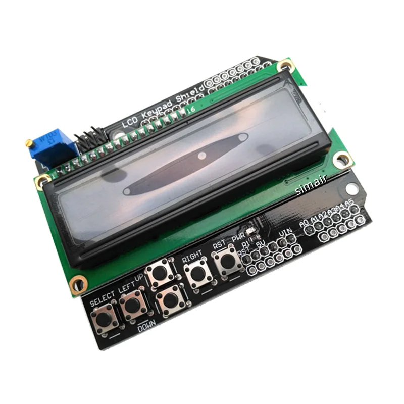 Factory Direct 1602 Character LCD Screen Input and Output Expansion Board Keypad Shield ...