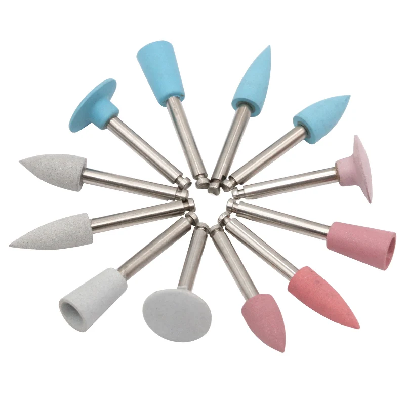 12pcs Dental Rubber Polishing Grinding Heads Resin Polishing Kit for ...