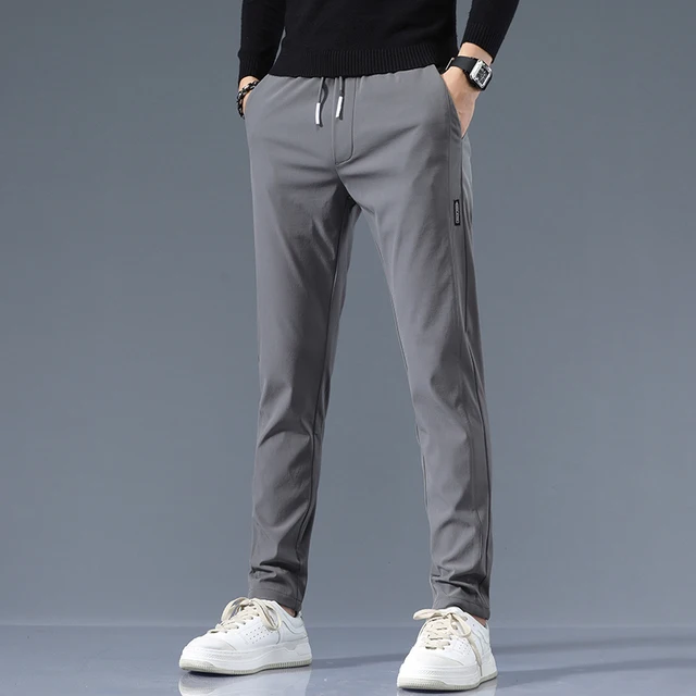 Stretch Casual Pants Men Classic Lightweight Slim Fit Trousers for Men ...