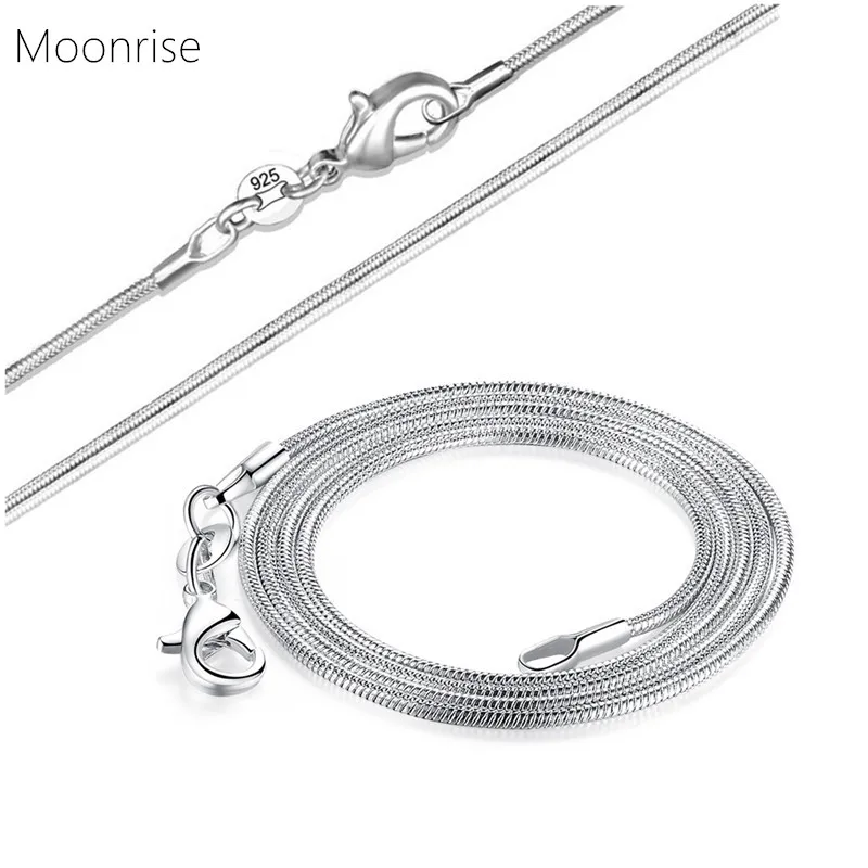5pcs Silver Plated Snake Chain with Clasp for DIY Necklac Jewelry ...