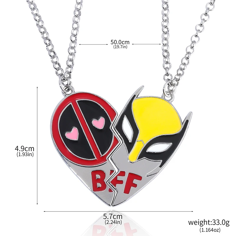 Deadpool-and-Wolverine-Best-Friends-Necklace-Set-Split-Heart-Pendant ...