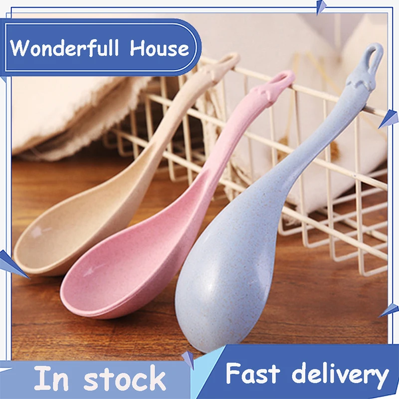 1pc-Plastic-Porridge-Spoon-Large-Kitchen-Rice-Spoon-Wheat-Straw ...