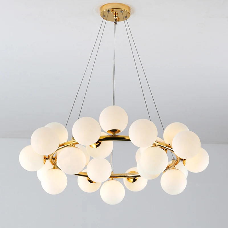 Modern Led Chandelier Lights Glass Ball Lamp Ceiling Fixtures for ...