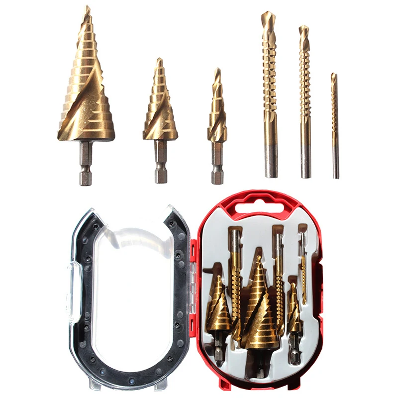 4-32mm-Titanium-Plating-Step-Drill-Bit-And-Drill-Bit-Milling-Cutter ...