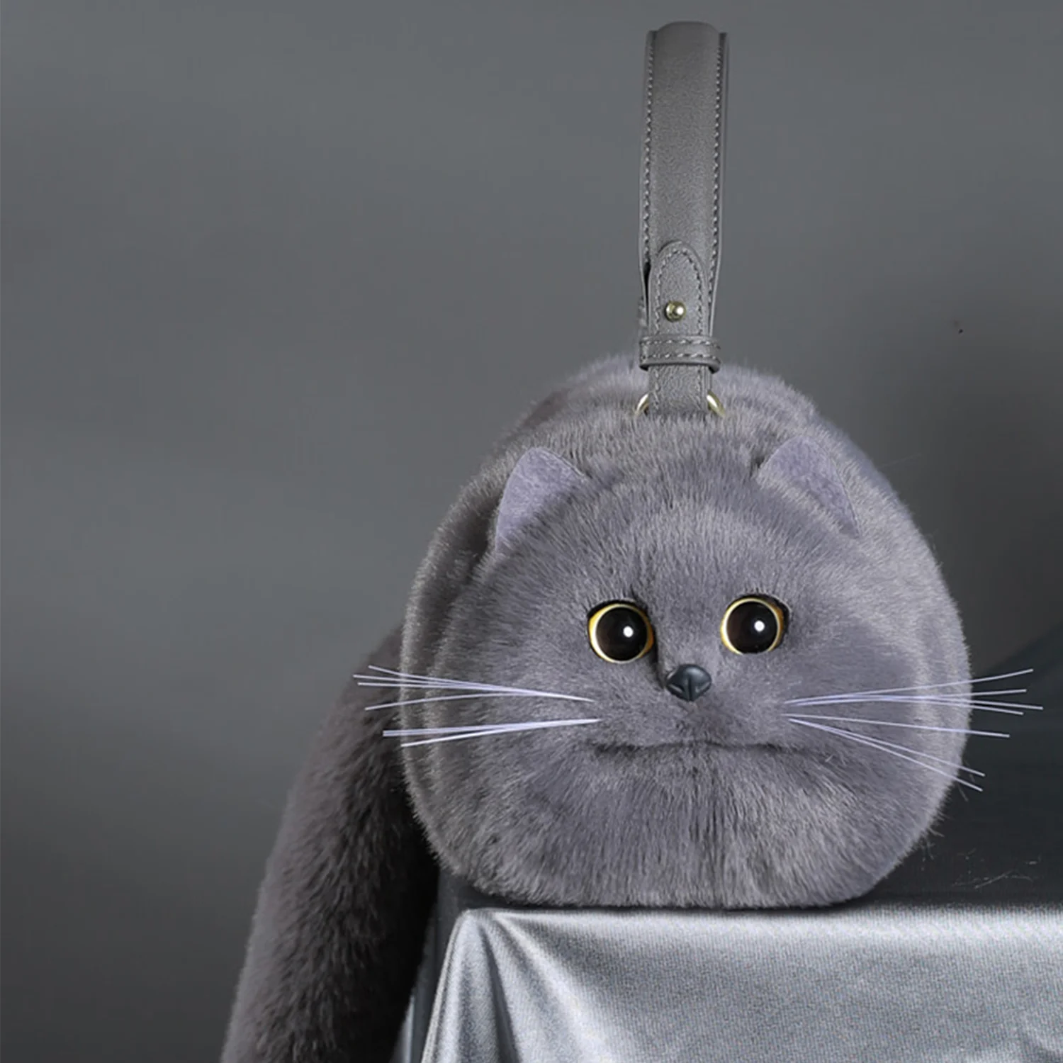 Female One Shoulder Bag Cute Blue Cat Small Crossbody Bag with ...