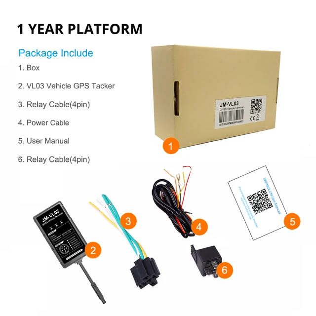 Jimi VL03 Mini 4G Moto Car GPS Tracker With Real-time Tracking Smart ...