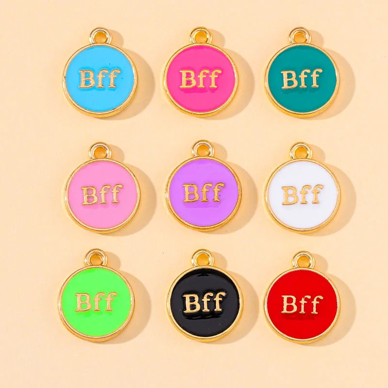 20Pcs-9-Colors-BFF-Letter-Charms-12-14mm-Colorful-Enamel-Alphabet-Alloy ...