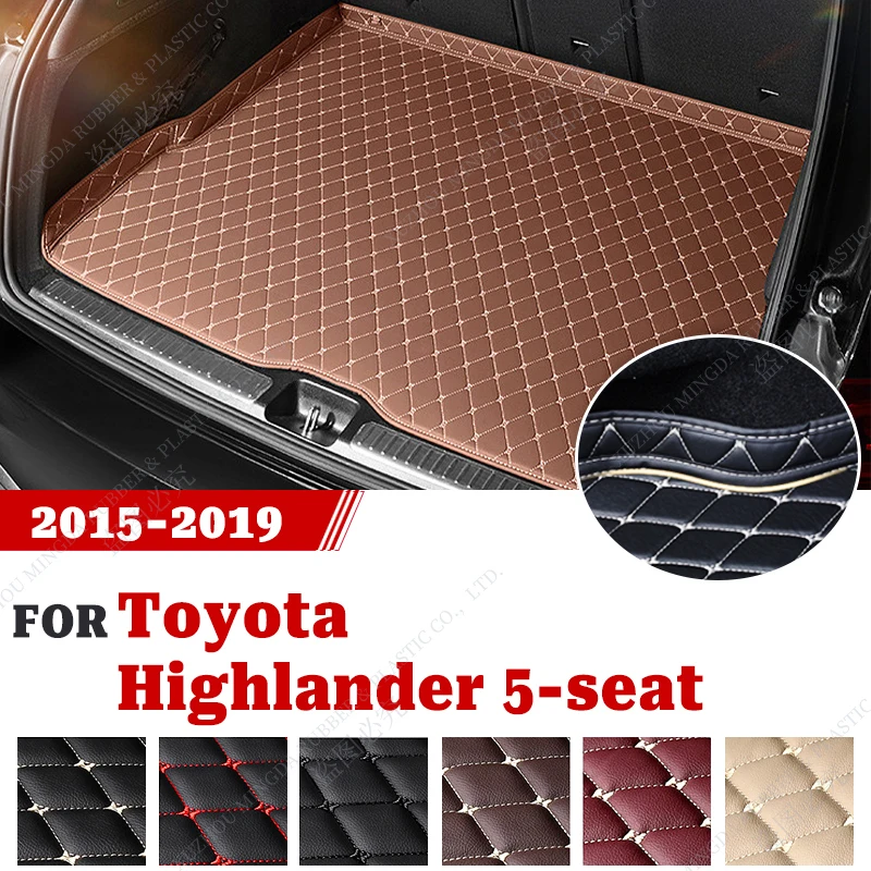 Car Trunk Mat For Toyota Highlander 5-Seat 2015 2016 2017 2018 2019 ...