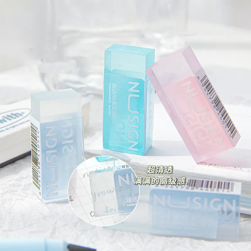 Lovely-Eraser-for-Kids-Ins-Simplicity-Solid-Color-Eraser-Transparent ...