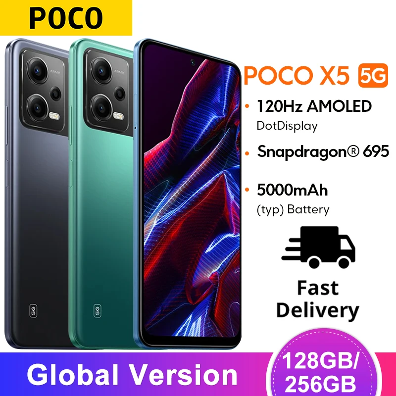 Teléfono Inteligente POCO X5 5G versión Global, Smartphone con 128GB ...
