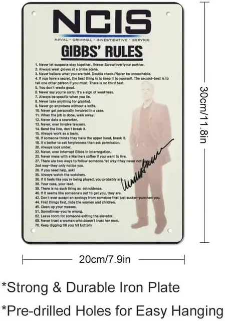 Regras De Gibbs Do Poster Do Ncis