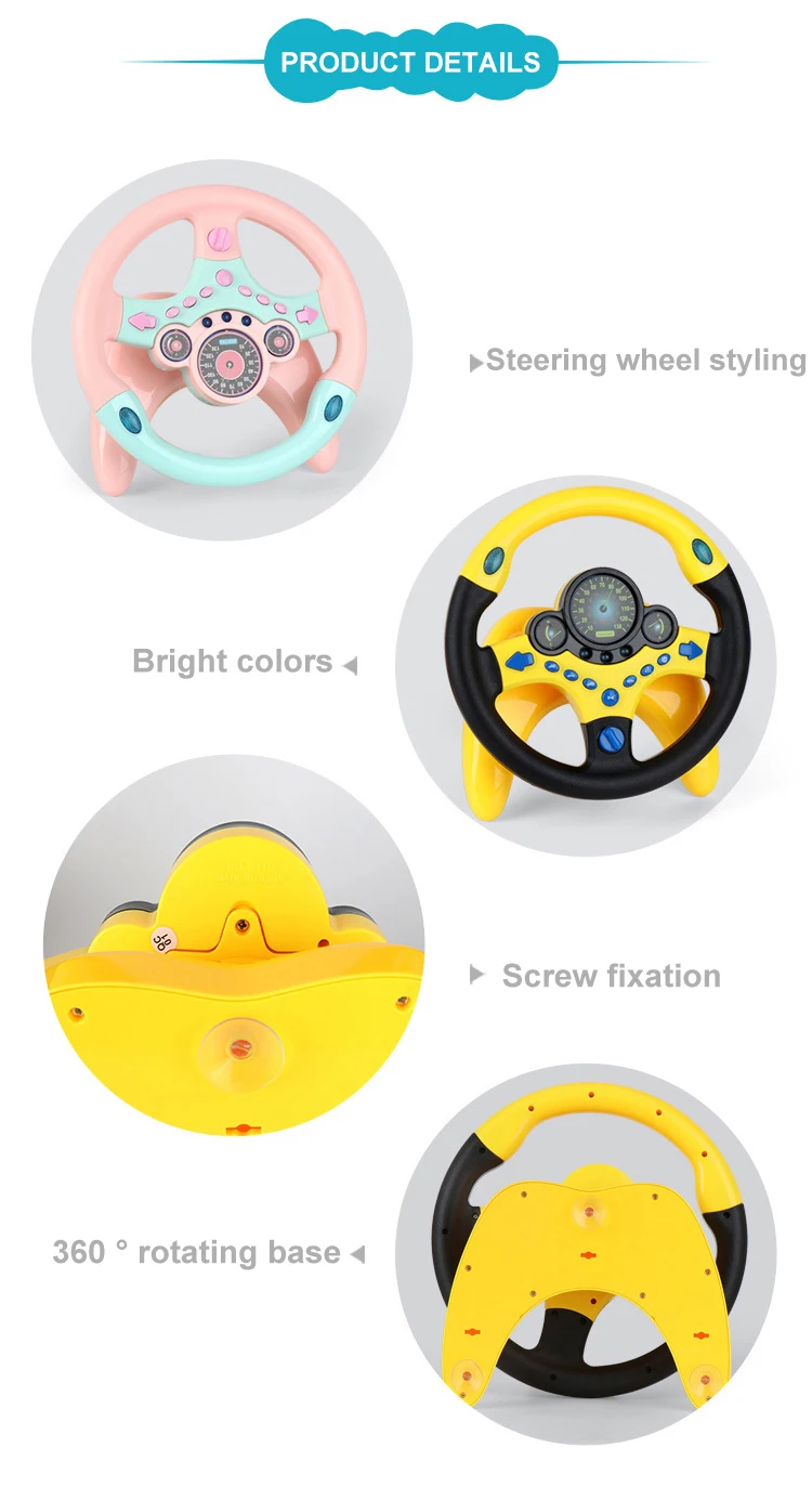 Talkie-walkie,Volant de simulation électrique avec lumière et son pour bébé,jouet musical ...