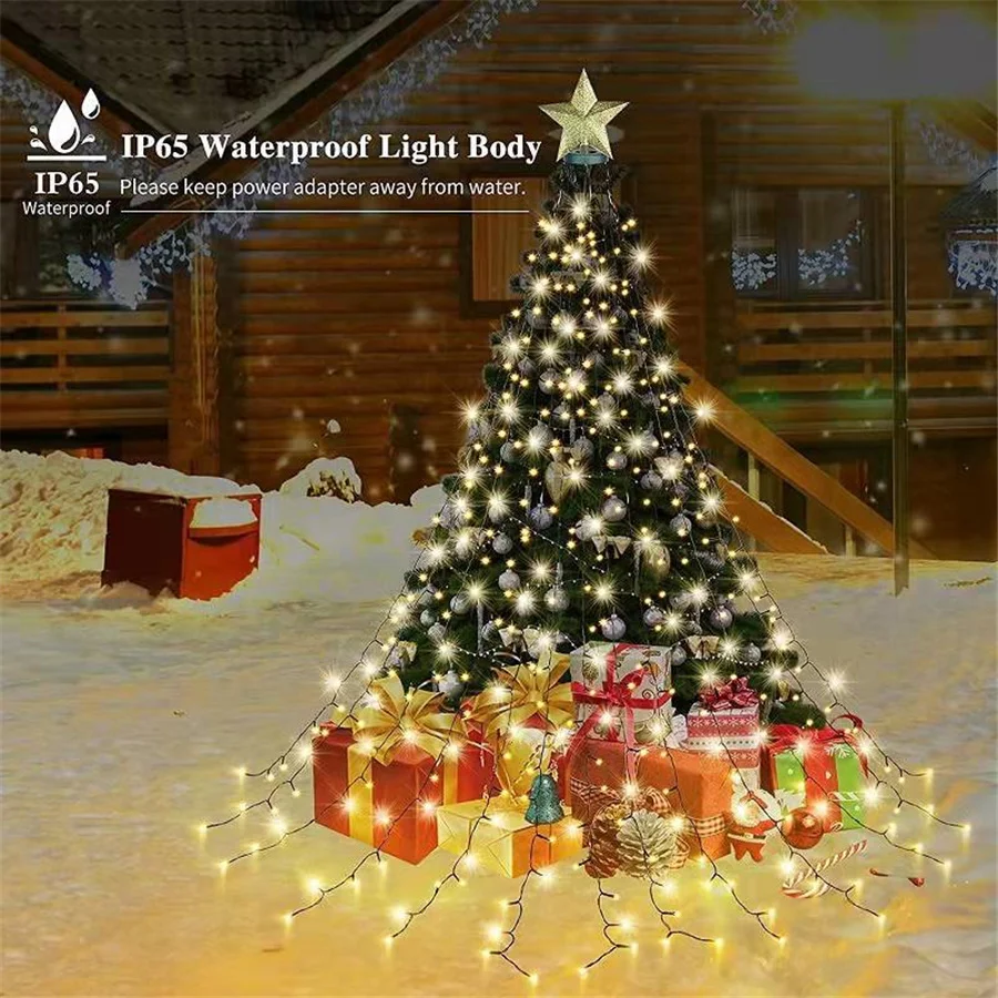 280-400LED-Christmas-Garland-String-Lights-Outdoor-Waterproof-8-Modes ...