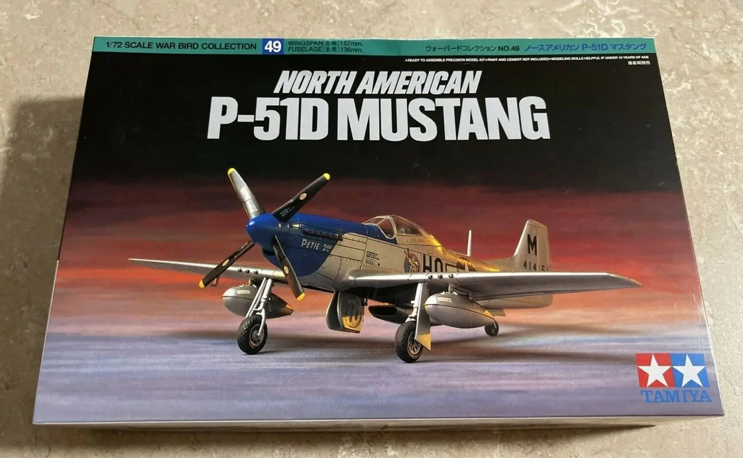 Tamiya 60749 1/72 Scale Model Aircraft Kit WWII North American P-51D ...