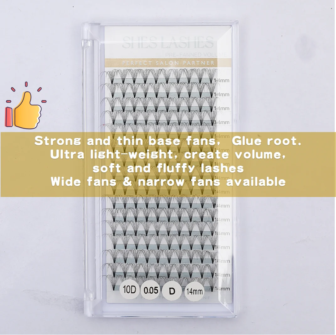 Premade Fans Sharp Thin Stem Russian Volume C D Curl Individual Lashes ...