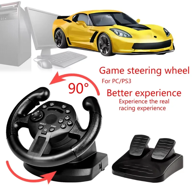 New Racing Steering Wheel For PS3/PC Game Steering Wheel Vibration ...