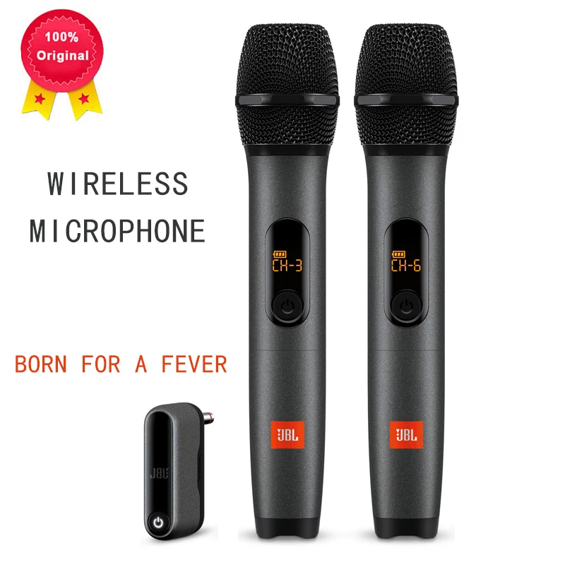 JBL kablosuz mikrofon için el UHF çift kanal Mike 6.3 arayüzü 1 T 2 ...