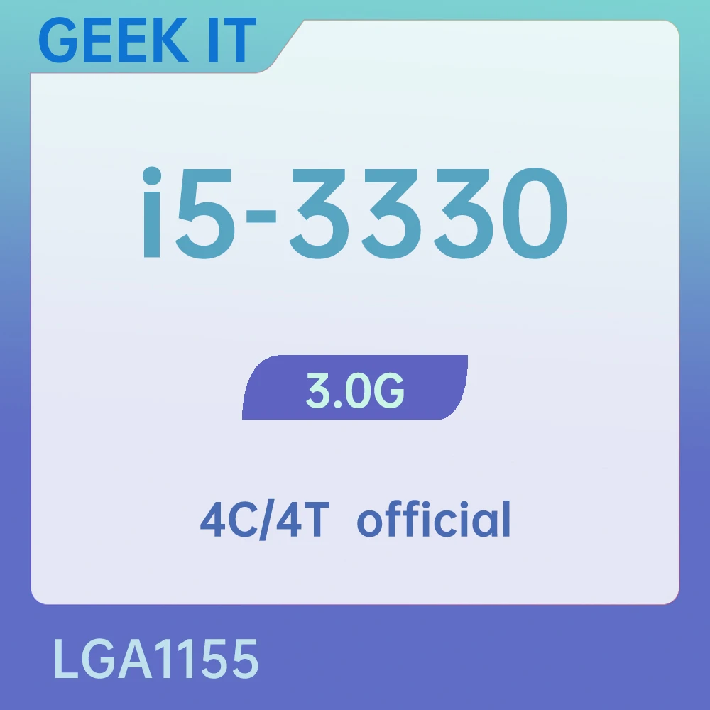 i5 3330 SR0RQ 3.0GHz 4C/4T 6MB 77W LGA1155 for 6/7 Series Board ...