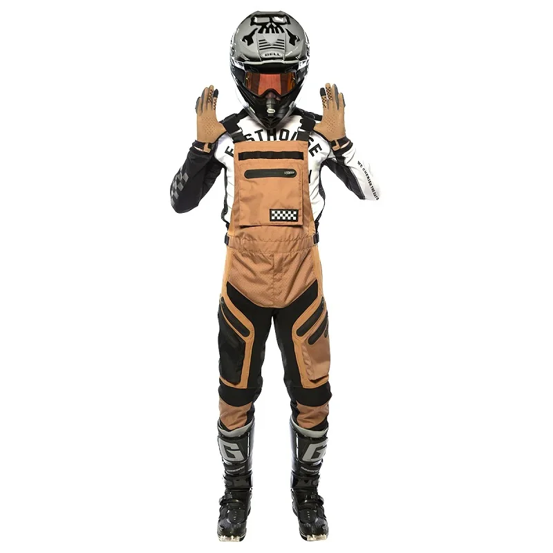 Brown-Men-Motorcycle-Racing-Strap-Pants-Moto-Dirt-Bike-Gear-Set-MX ...
