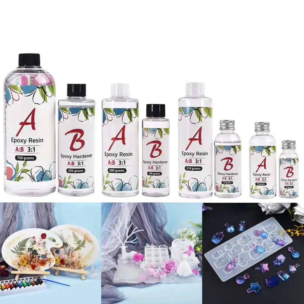Epoxy Resin 3:1 AB Epoxy Resin Glue High Definition Clear Transparent ...