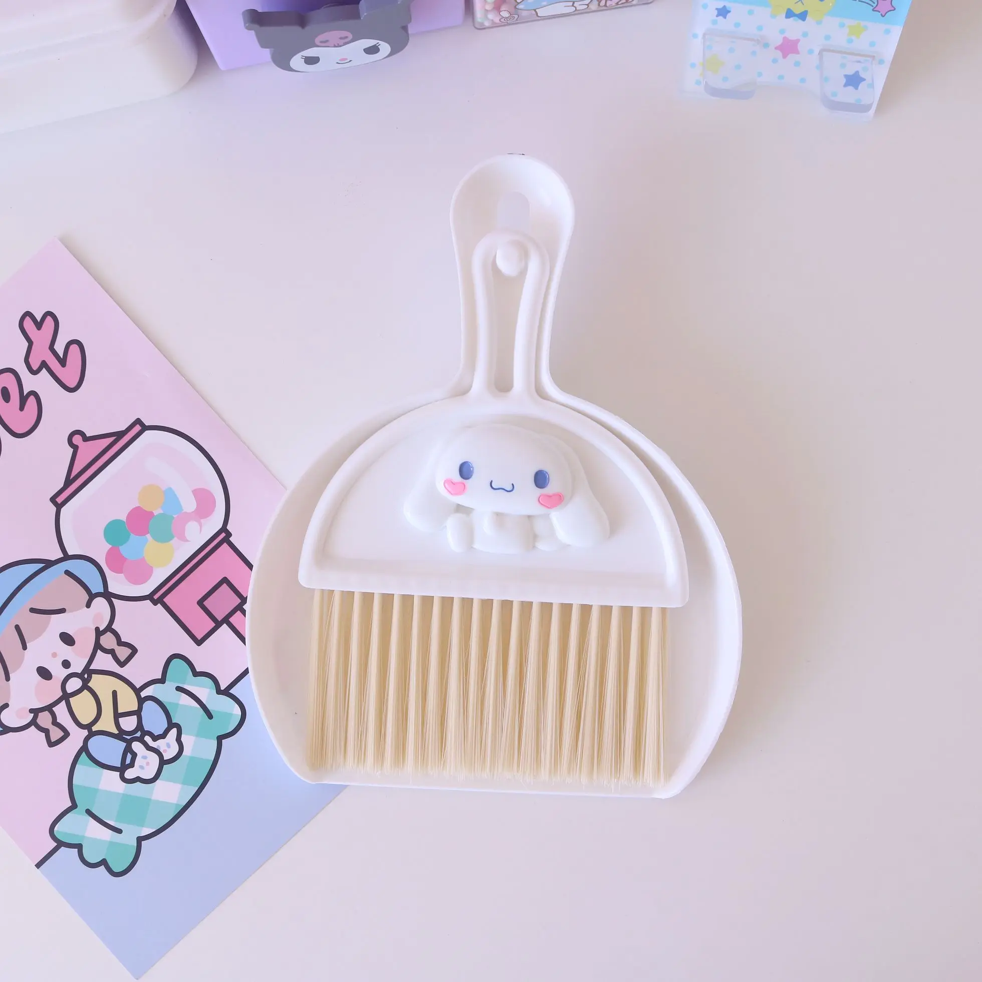 Generic My Melody Cinnamoroll Kuromi Kawaii Desk Broom Dustpan Set ...