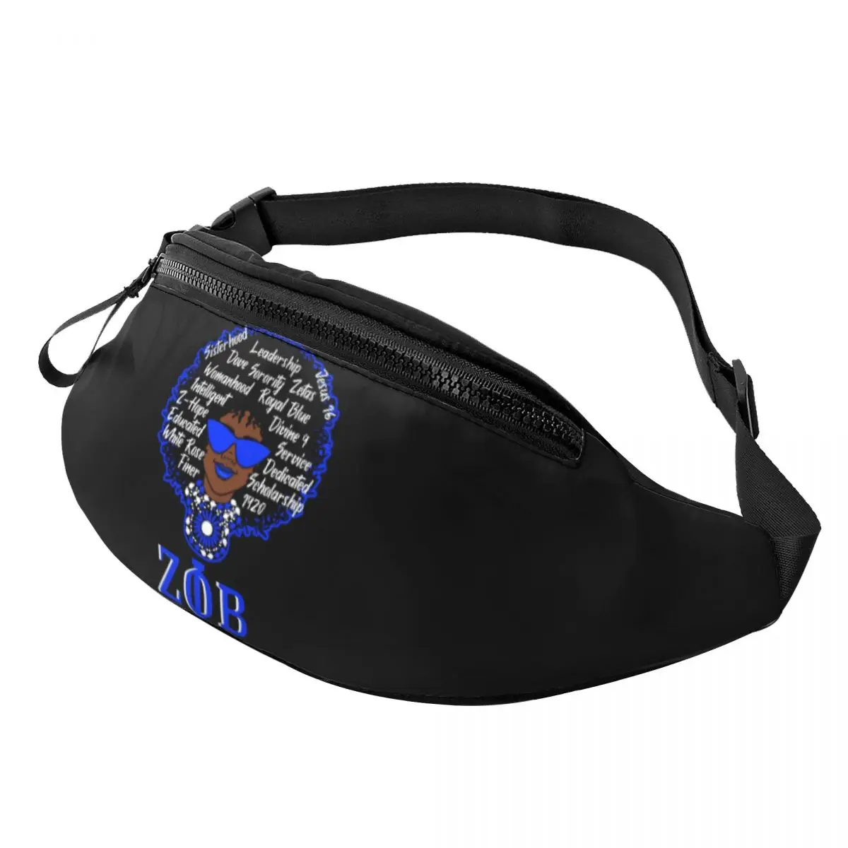 Zeta-Woman-Fanny-Bag-Customized-Phi-Beta-Sorority-ZOB-Crossbody-Waist ...