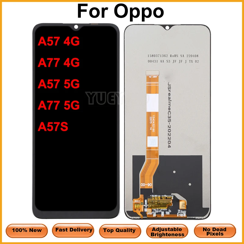 For Oppo A57 4G/5G CPH2387 PFTM20 A57S LCD Display Touch Screen For ...