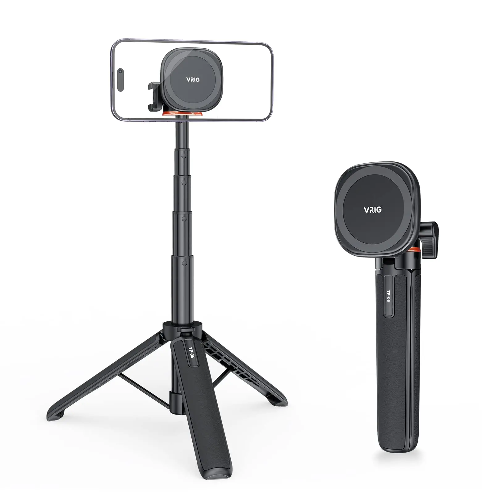 VRIG MG-01 Magnetic Tripod Mount Phone Holder With 1/4" Tripod Adapter ...