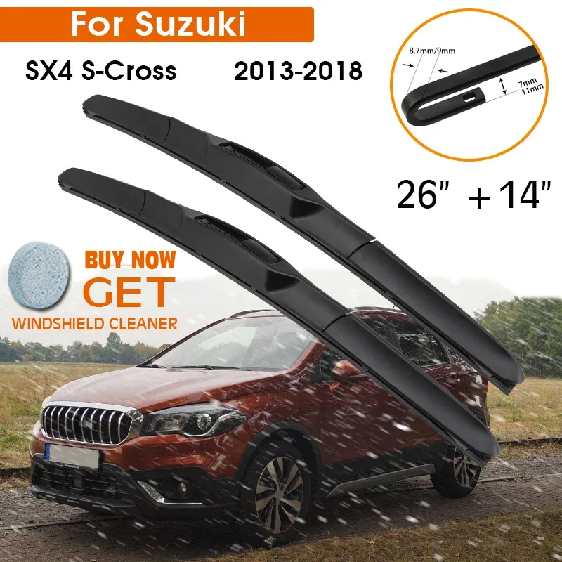 Car-Wiper-Blade-For-Suzuki-SX4-S-Cross-2013-2018-Windshield-Rubber ...