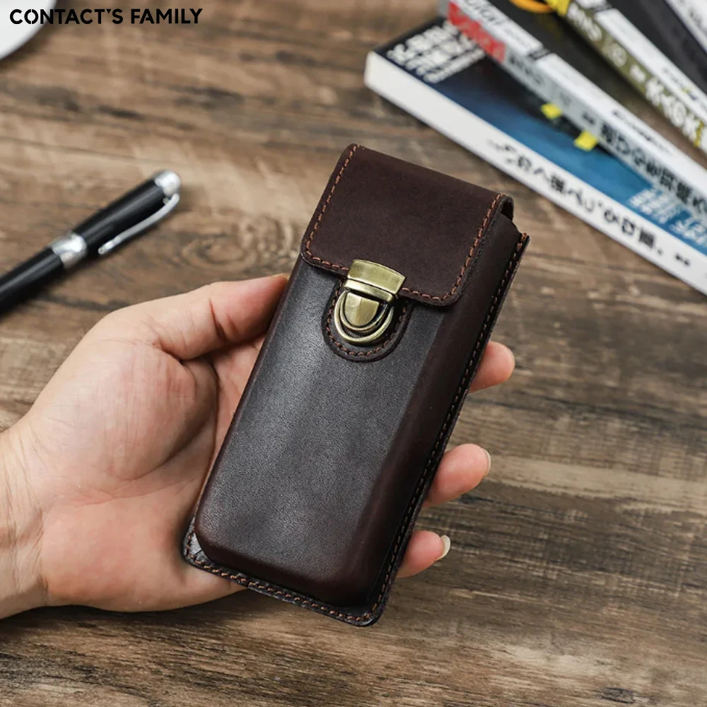 Handmade-Genuine-Leather-3-Slot-Pen-Case-Holder-Simple-Pen-Protective ...