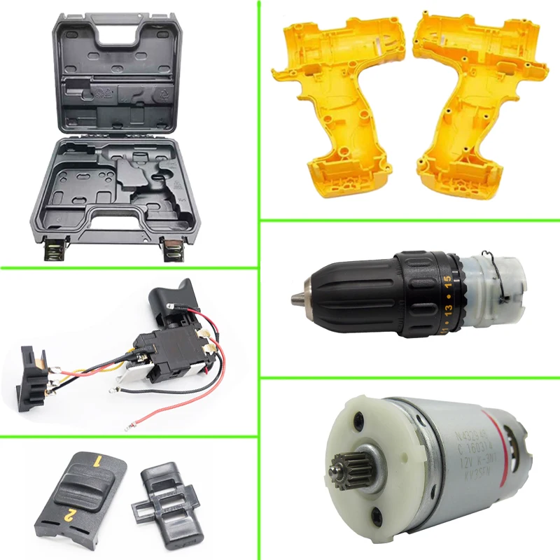 DCD710 DC Motor Shell Box Control Switch Charger Clamping Chuck For ...