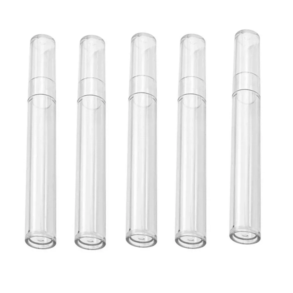 5PCS Tweezers Storage Case PC Plastic Transparent Cylinder Pen Box ...
