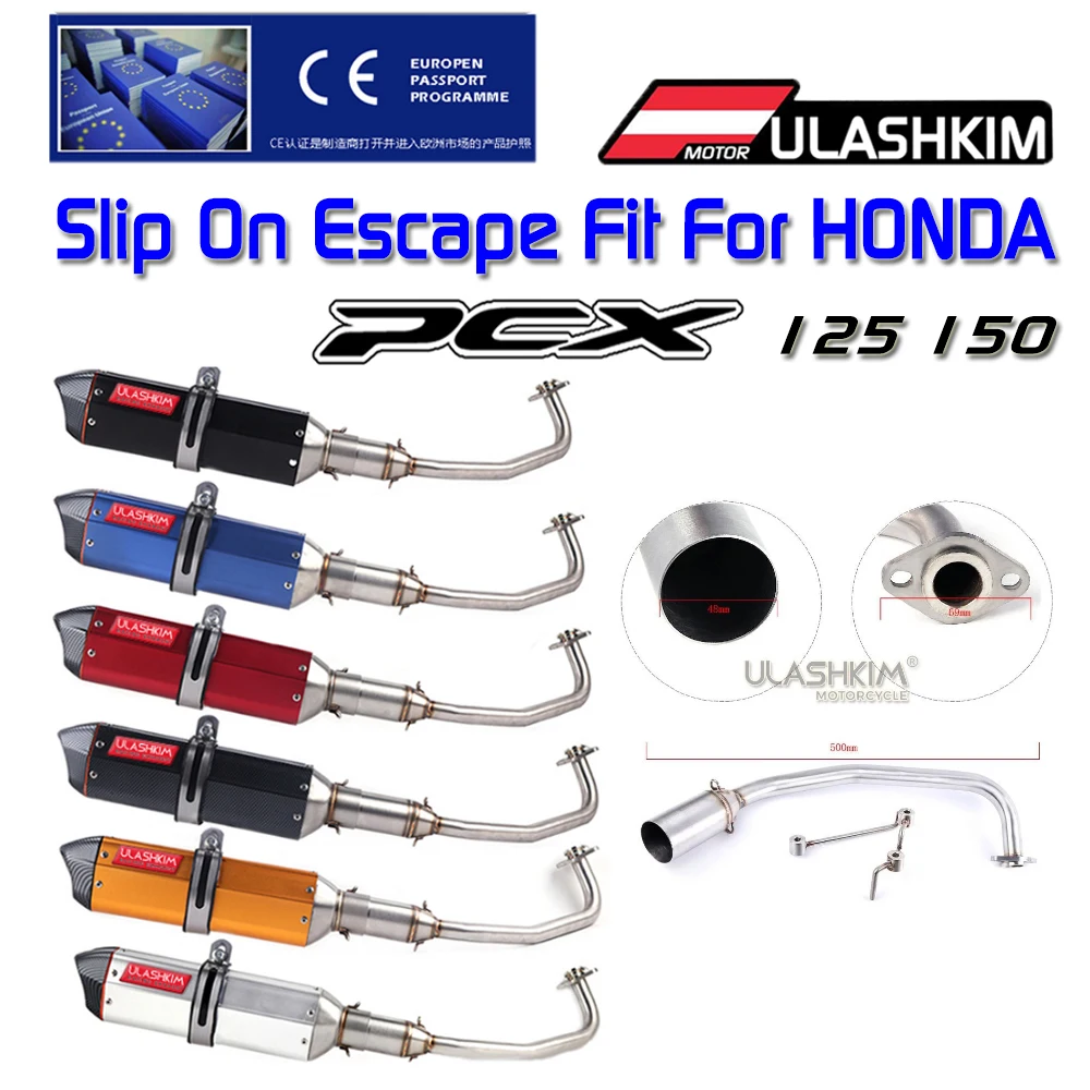 Slip On Escape Fit For Honda Pcx125 Pcx150 Motorcycle Scooter Exhaust ...