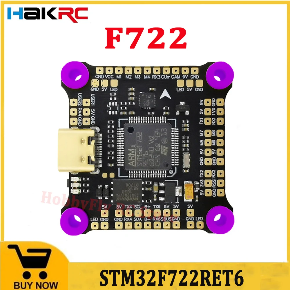Controlador de vuelo HAKRC F722 7230D F7 3 6S Lipo Dual BEC 5V 3A 9V 2.5A Betaflight ...