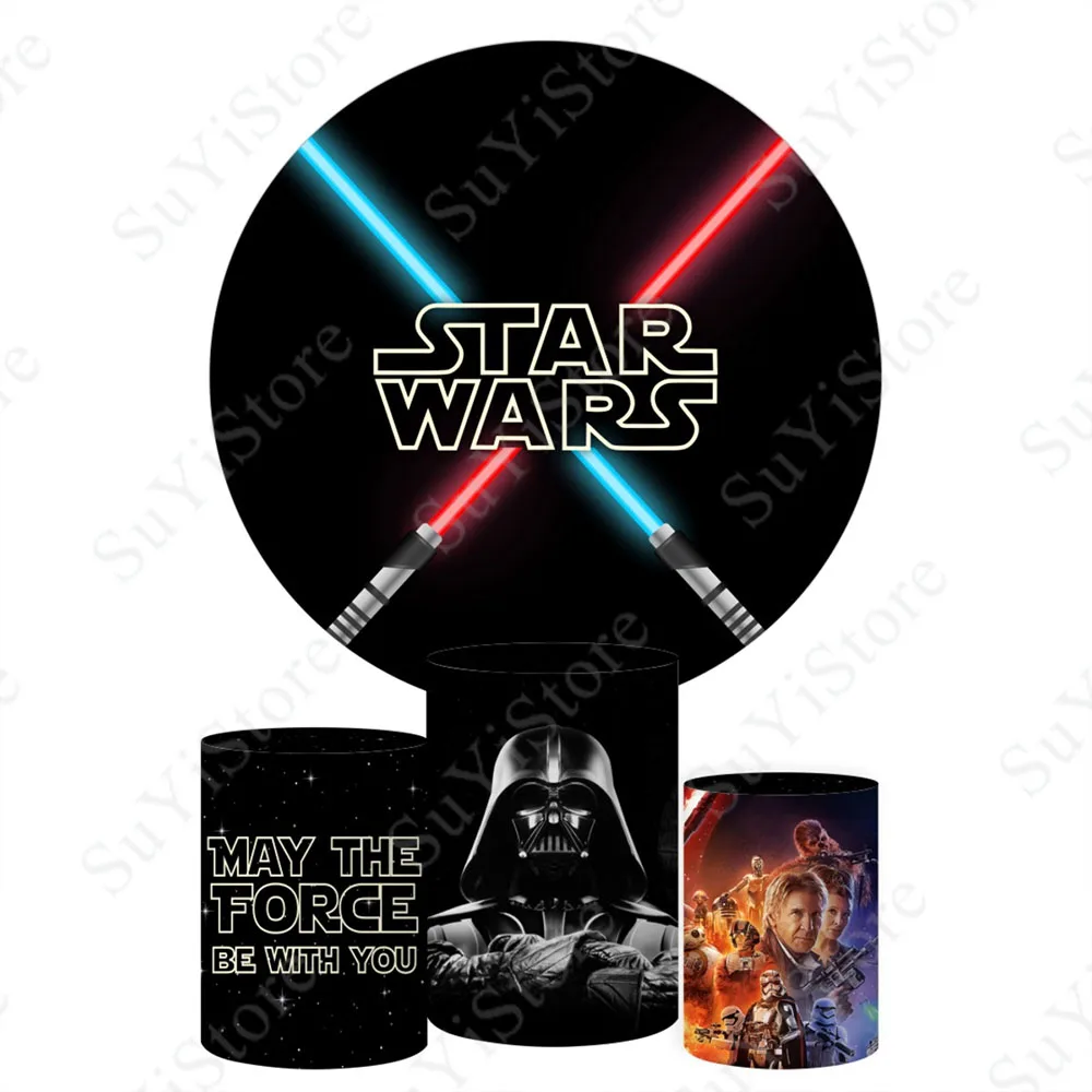 Star-Wars-Round-Photo-Backdrop-Cover-For-Boys-Birthday-Baby-Shower ...