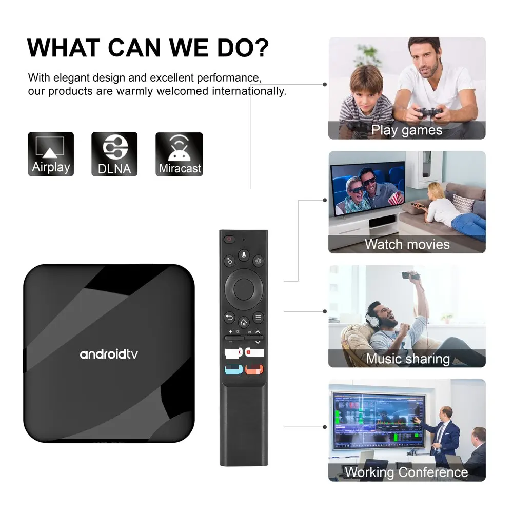 TV98 ATV W2 Smart TV Box Android 14 HD 8K 4K Amlogic S905W2 BT5.0 Dual ...