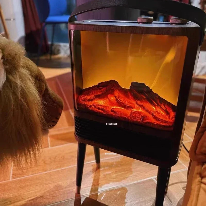 Retro-Simulated-Flame-Fireplaces-Home-Heating-Stove-Indoor-Heater-Room ...