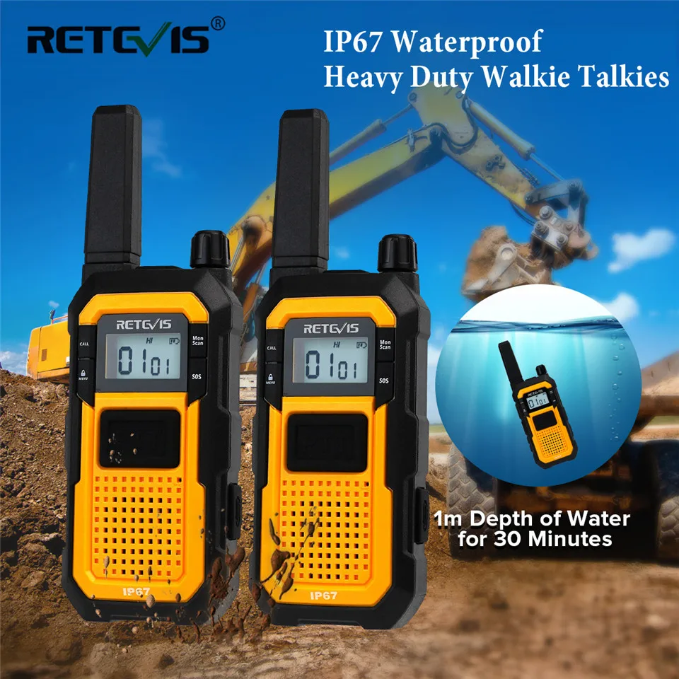Retevis RB648 Walkie Talkie de alta resistencia IP67 impermeable USB ...