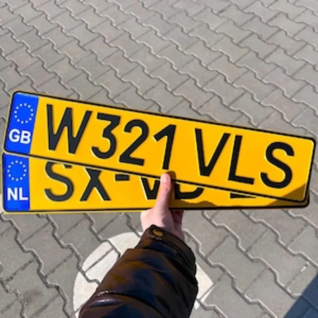Aanpasbare oranje aluminium kentekenplaat | Gepersonaliseerd Europees ...