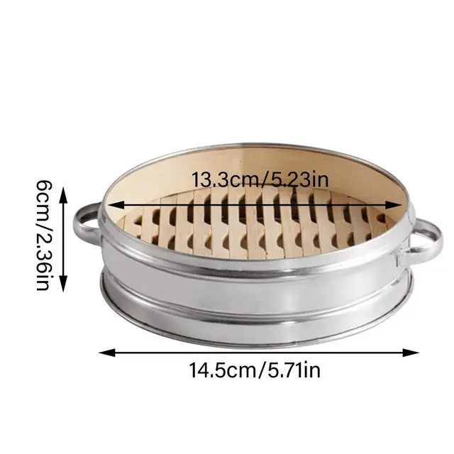 Bamboo Steamer Fish Rice Vegetable Snack Basket Set Kitchen Cooking ...