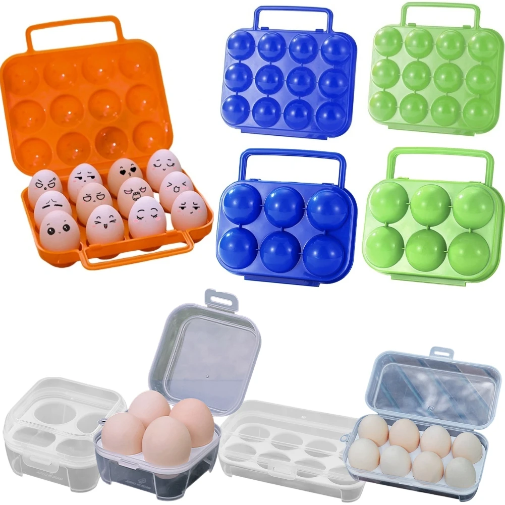 6-Grid-Portable-Egg-Box-Container-Shockproof-Eggs-Organizer-Dropproof ...
