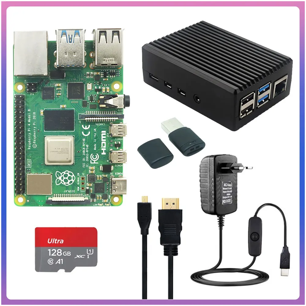 Kit-Raspberry-Pi-4-modello-B-originale-1-2-4-8-GB-RAM-custodia-in ...