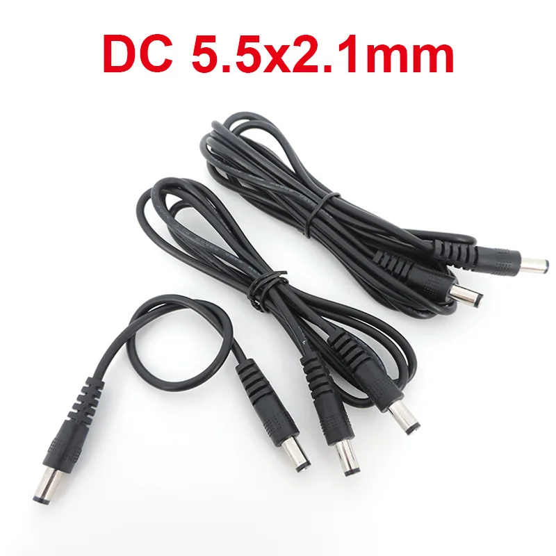 0-5m-1M-2M-12V-DC-Power-supply-Connector-Extension-Cable-Male-To-Male ...