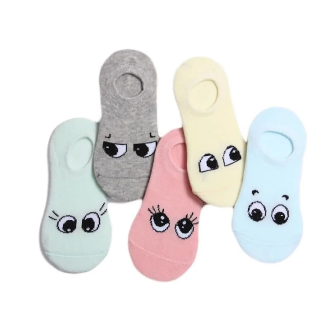 Children's cartoon cotton socks cute color invisible socks comfortable ...
