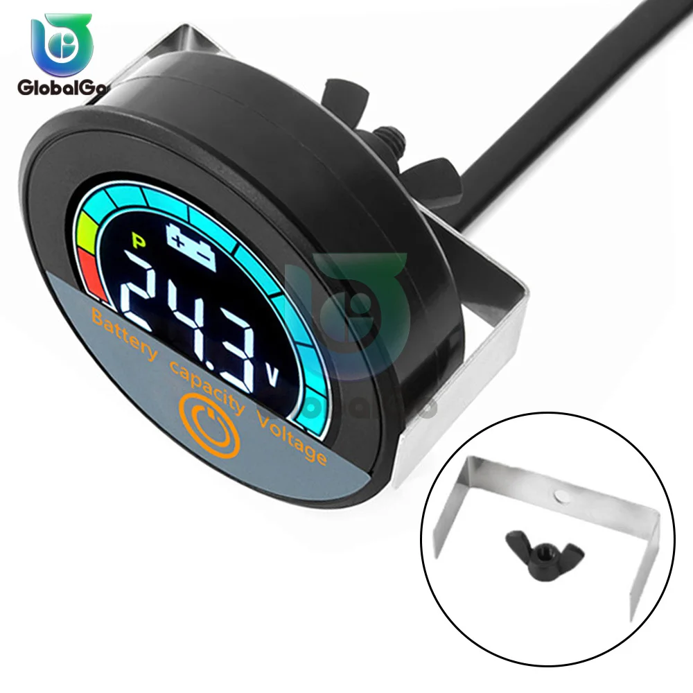 DC8-100V-Round-Digital-Display-Voltmeter-LED-Digital-Voltmeter-Panel ...