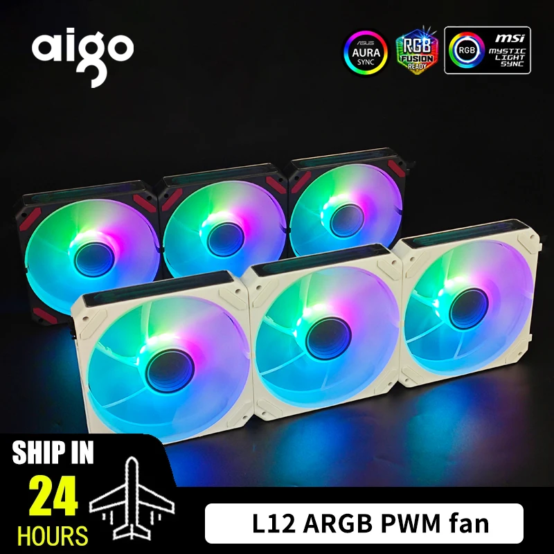 Aigo-L12-Rgb-Fan-Ventoinha-PC-120mm-Computer-Case-Fans-Cooler-Kit-No ...